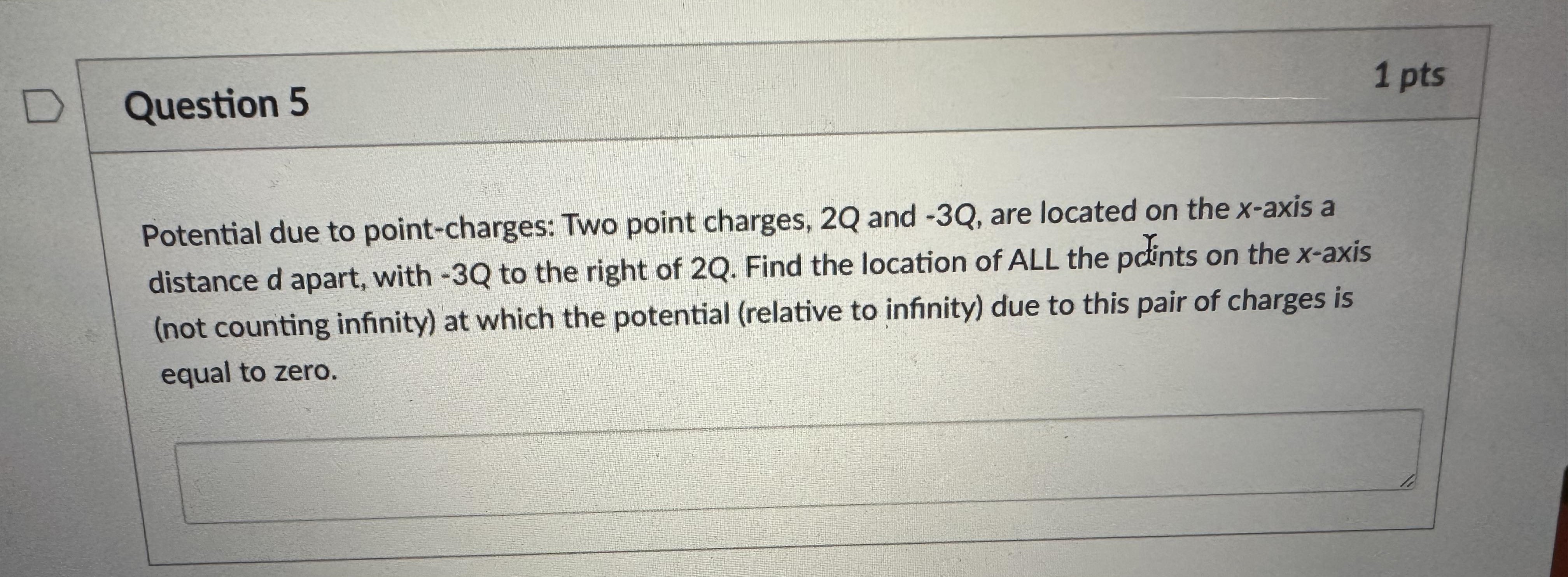Solved Potential due to point-charges: Two point charges, | Chegg.com