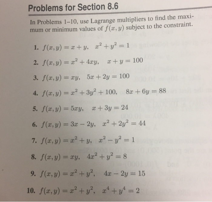 Solved Problems for Section 8.6 In Problems 1-10, use | Chegg.com