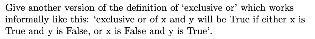 Solved Give another version of the definition of 'exclusive | Chegg.com