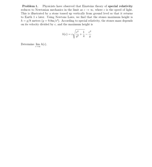 Solved Physicists haw observed that Einsteins theory of | Chegg.com