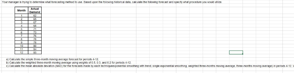 Solved Please show step by step with formulas in excel and | Chegg.com