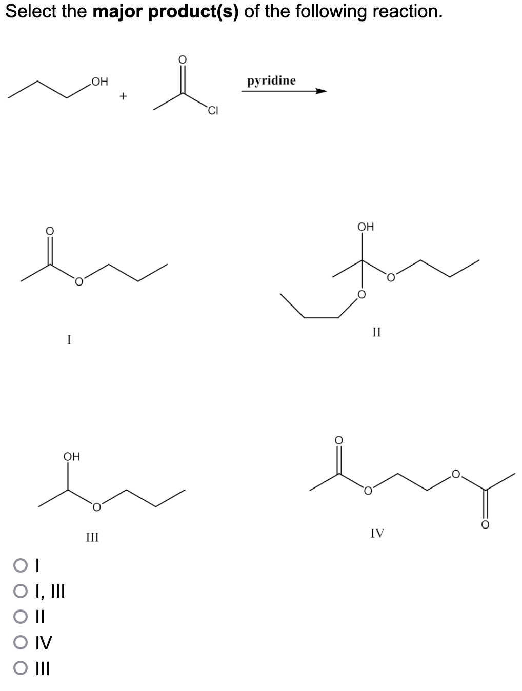 Solved Select the major product(s) of the following | Chegg.com