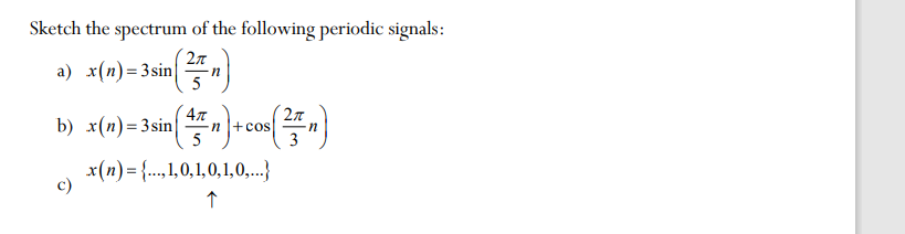 Solved Sketch the spectrum of the following periodic | Chegg.com