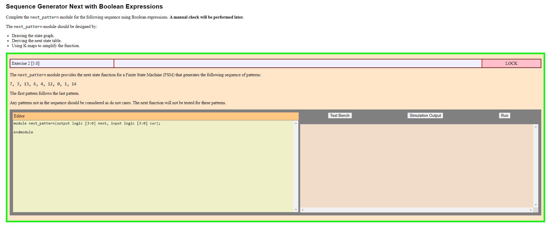 Sequence Generator Next with Boolean Expressions | Chegg.com