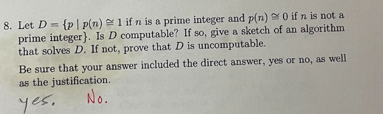 Solved Let if n ﻿is a prime integer and p(n)~=0 ﻿if n ﻿is | Chegg.com