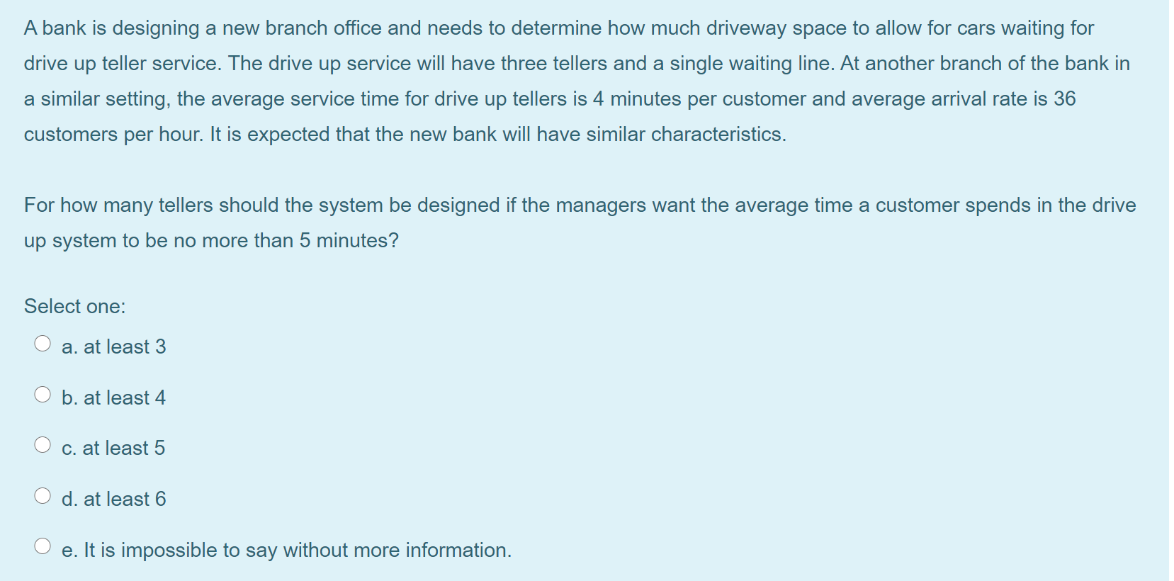 Solved A bank is designing a new branch office and needs to | Chegg.com