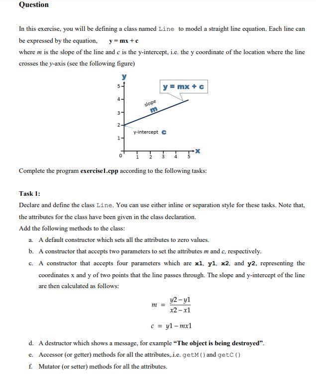 Solved Question In this exercise, you will be defining a | Chegg.com