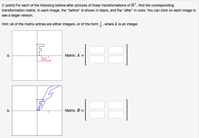 Solved (1 point) For each of the following before-after | Chegg.com