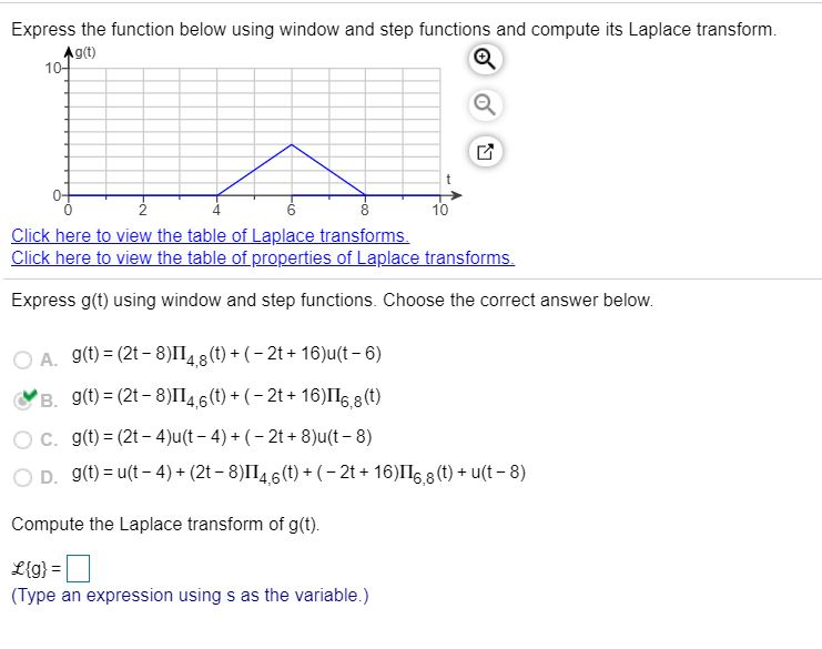 Solved Express the function below using window and step | Chegg.com