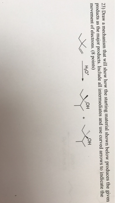 Solved 21) Draw the mechanism for the following hydration | Chegg.com