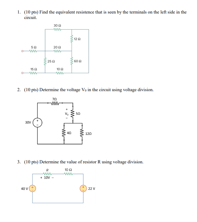 Solved 1. Find the equivalent resistance that is seen by the | Chegg.com