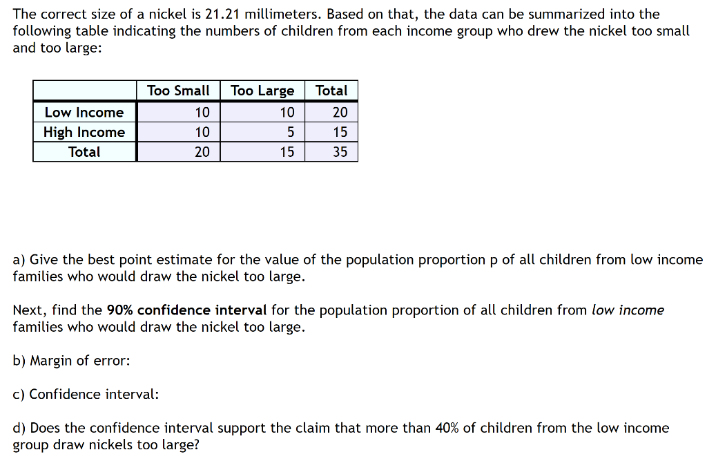The correct size of a nickel is 21.21 millimeters. | Chegg.com