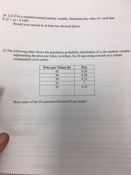 Solved Let Z be a standard normal random variable. Determine | Chegg.com