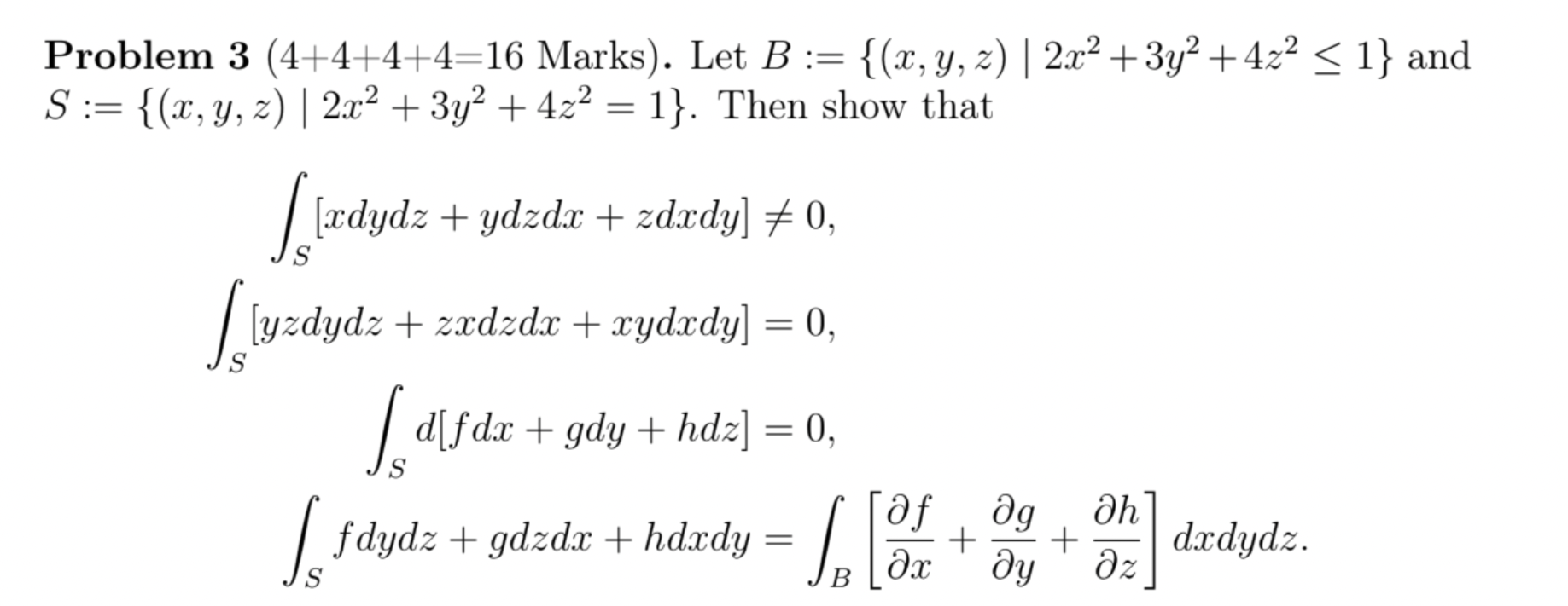 Solved Problem 3(4+4+4+4=16 Marks ). Let | Chegg.com