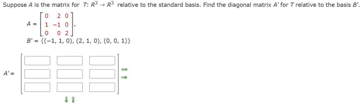 Solved Suppose A is the matrix for T:R3→R3 relative to the | Chegg.com