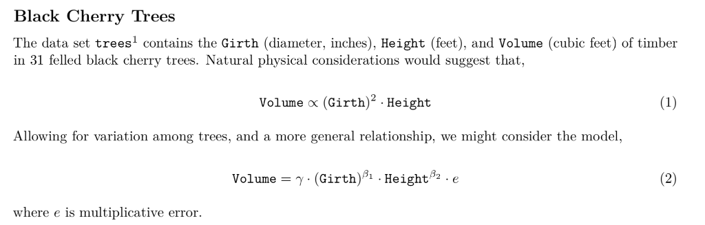 1Data set trees is in the datasets package, which is | Chegg.com