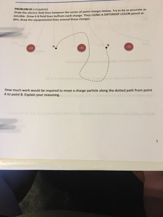 Solved Draw the electric field lines between the series of | Chegg.com