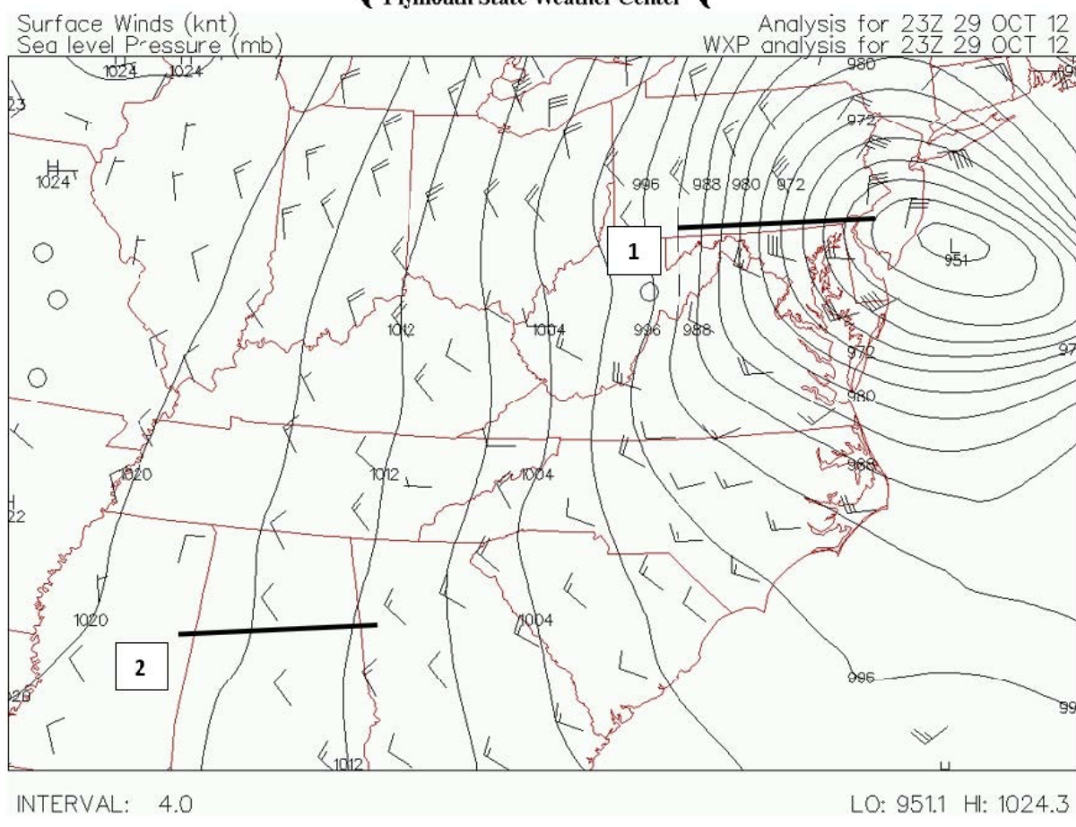 Solved Now examine the map below, this map includes the | Chegg.com