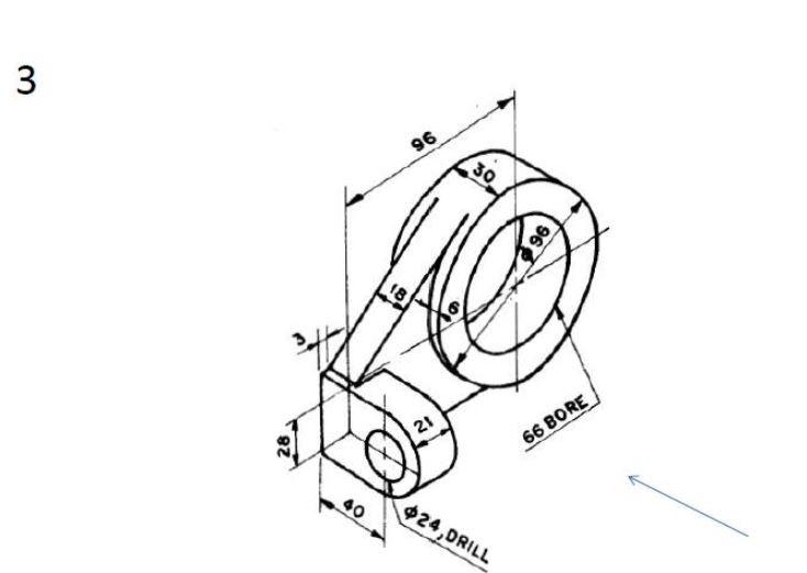 Solved Front view , Left hand side view and top view of | Chegg.com