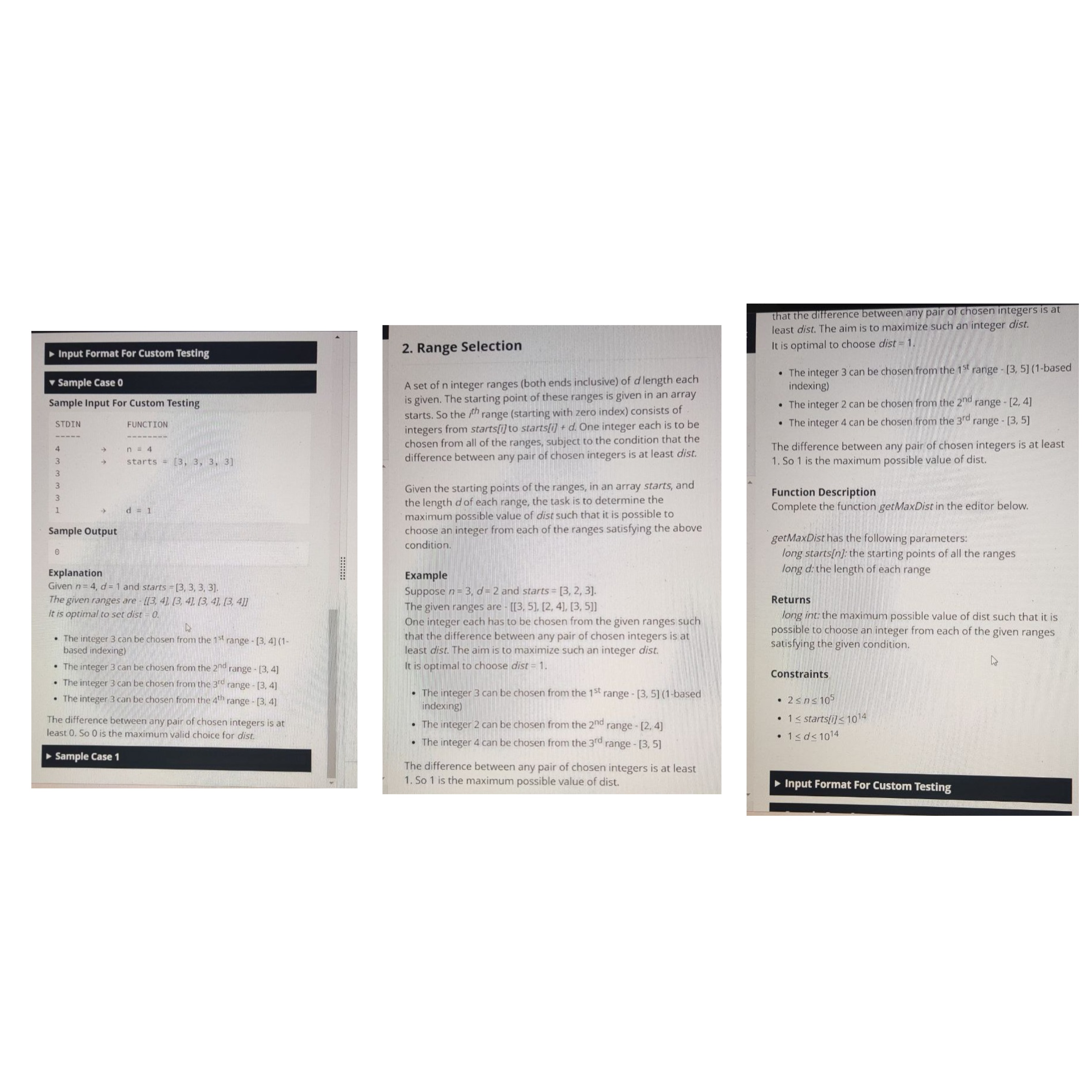 Solved Range SelectionA set of n ﻿integer ranges (both ends | Chegg.com