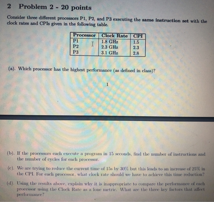 Solved 2 Problem 2 20 points Consider three different | Chegg.com