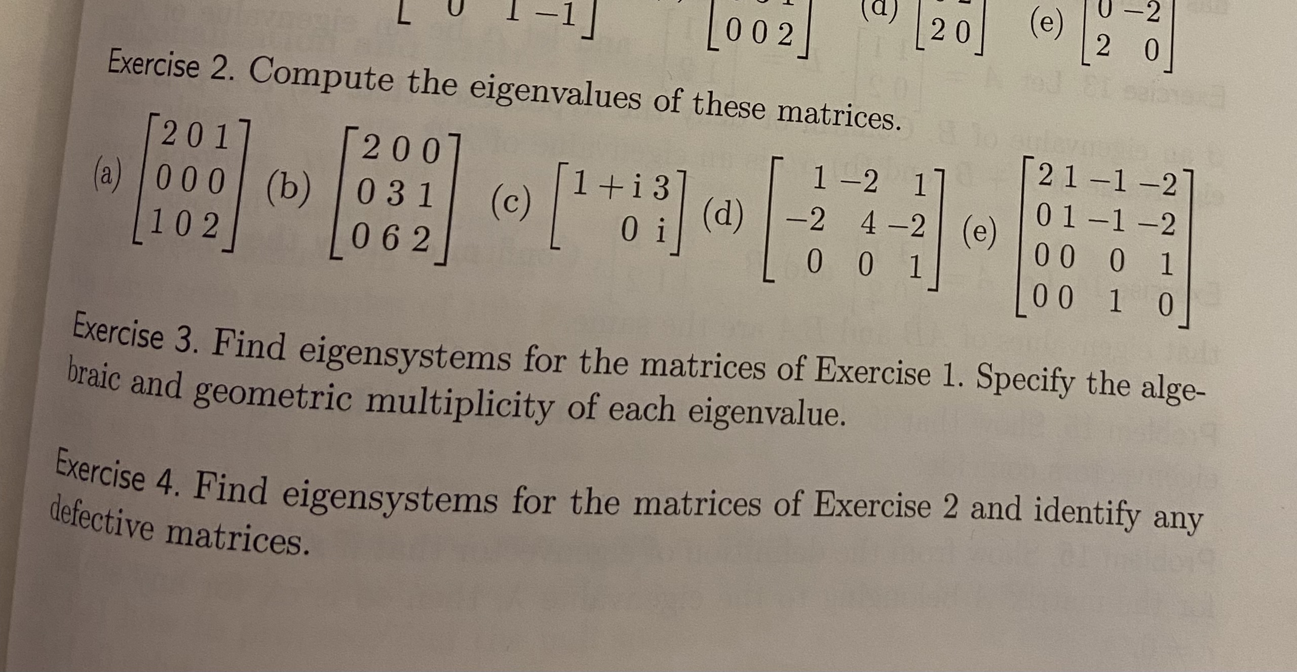 Solved Need to solve exercise 4 the eigensystem and | Chegg.com