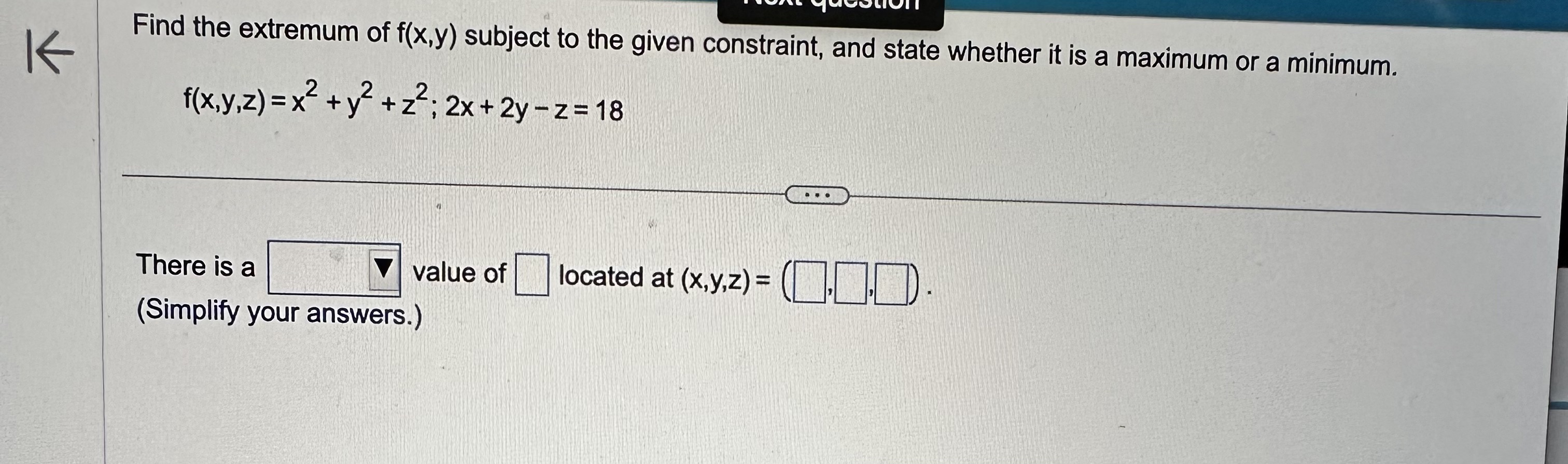 Solved Find the extremum of f(x,y) subject to the given | Chegg.com