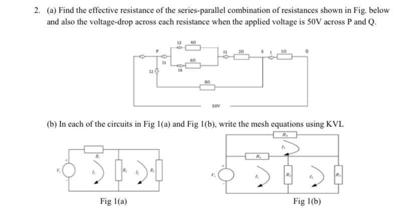 Solved 2. (a) Find the effective resistance of the | Chegg.com