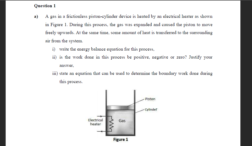 Solved A gas in a frictionless piston-cylinder device is | Chegg.com