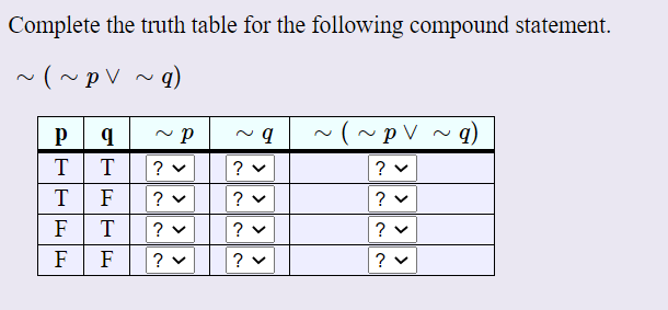 Solved Complete the truth table for the following compound | Chegg.com