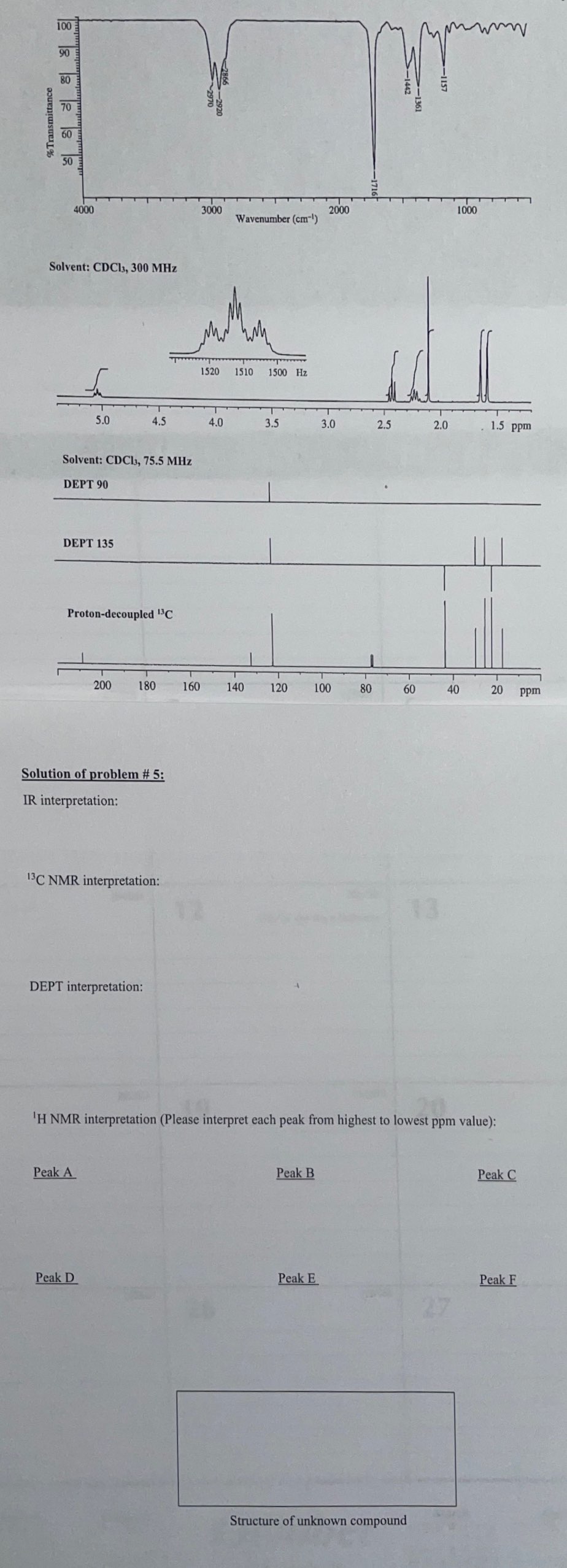 Solved Solve the structure of a compound with formula C8H14O | Chegg.com