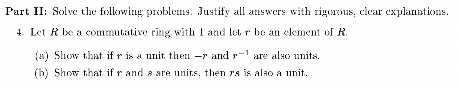 Solved Part II: Solve the following problems. Justify all | Chegg.com