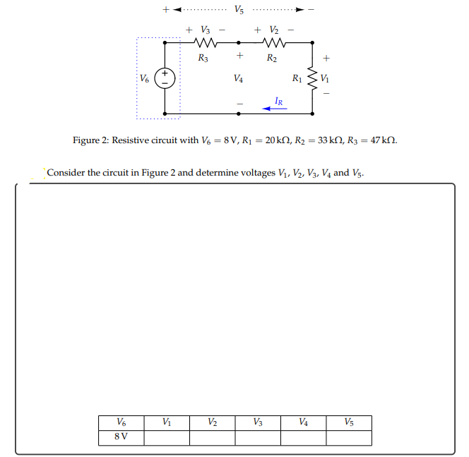 Solved Figure 2: Resistive circuit with V6=8 | Chegg.com