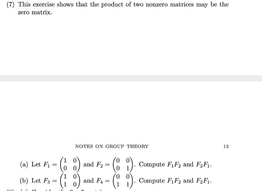 Solved (7) This exercise shows that the product of two | Chegg.com