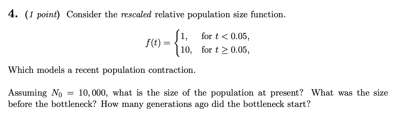 How to calculate present population size? Sizes | Chegg.com