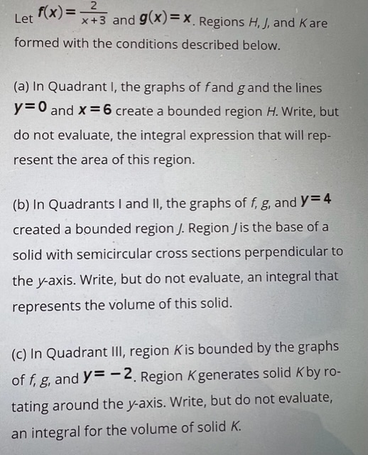 Solved Let f(x)=5+4sinx and g(x)=5+x, and regions M and N be | Chegg.com