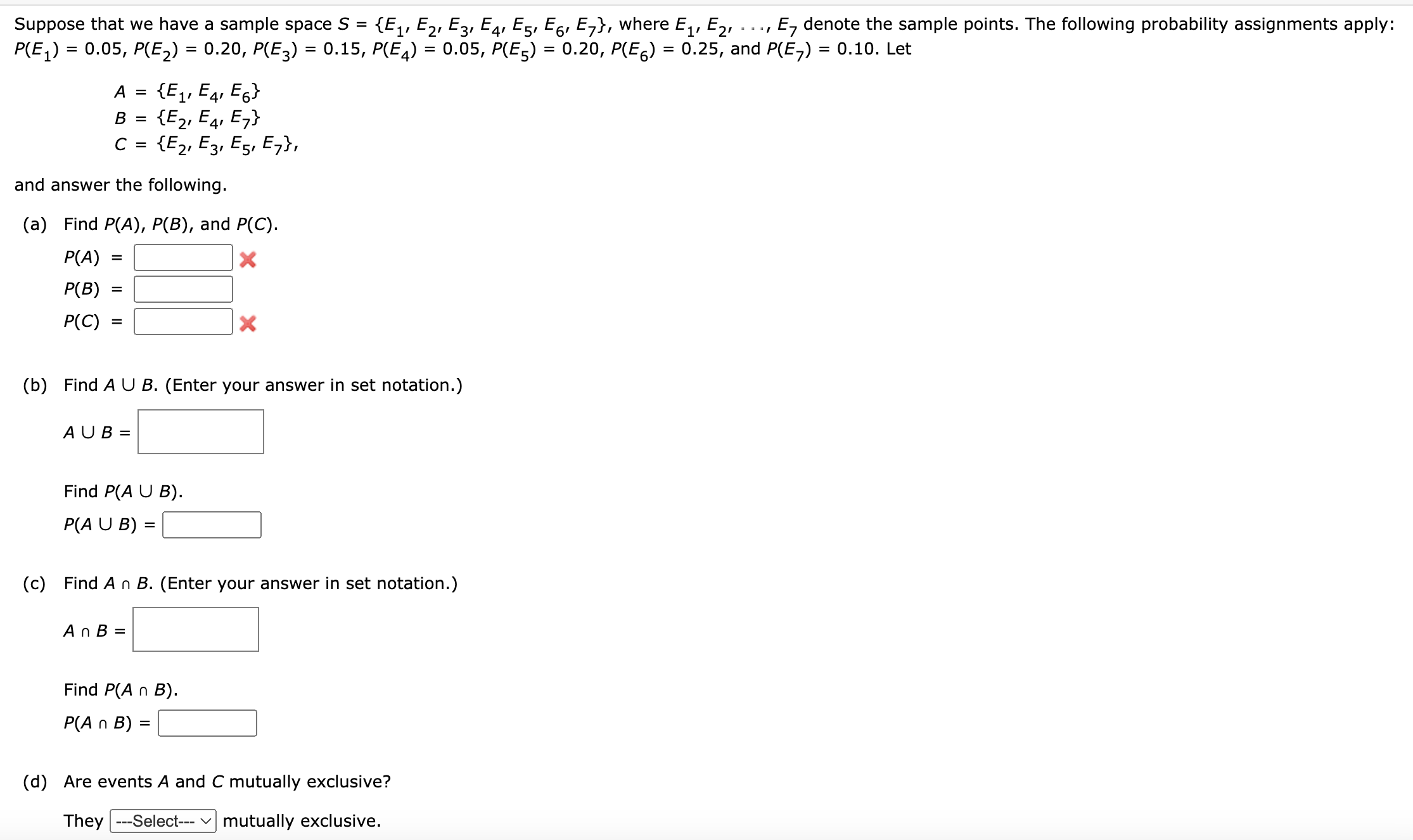 Solved Suppose that we have a sample space | Chegg.com