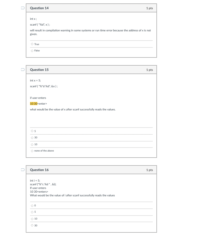 Solved Question 11 1 pts float value; value = 789.34 :// is | Chegg.com