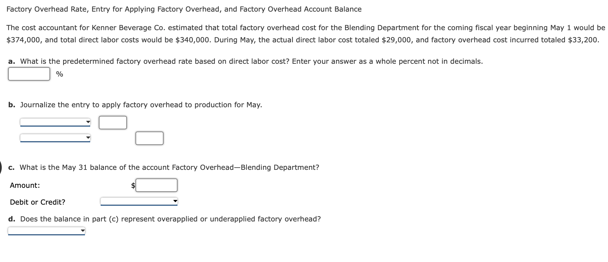 Solved Factory Overhead Rate, Entry for Applying Factory | Chegg.com