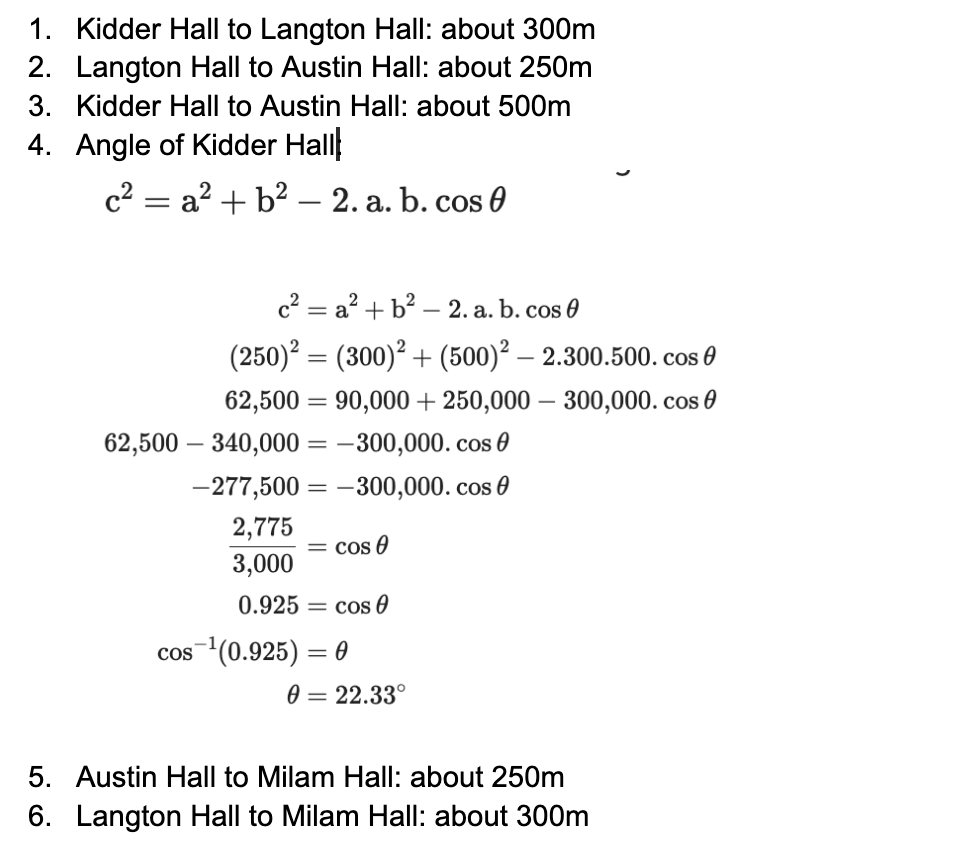 Solved Determine the measure of the angle at Austin Hall | Chegg.com