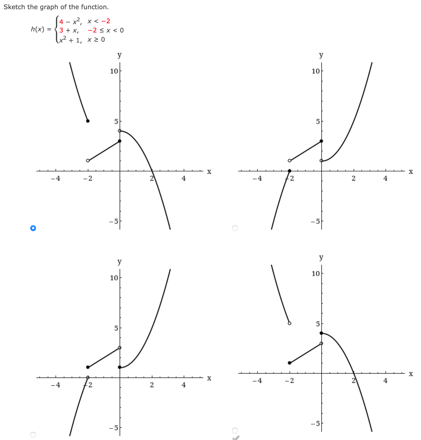 Solved Sketch the graph of the function. | Chegg.com