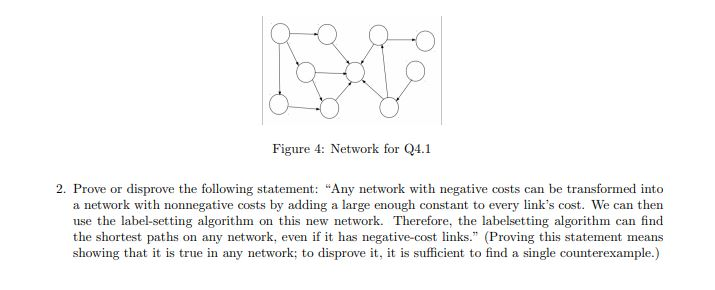 Figure 4: Network for Q4.1 2. Prove or disprove the | Chegg.com