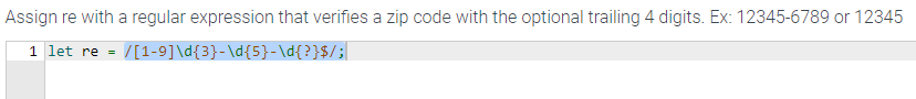 Solved I’m confused with the \d{3}-\d{5}-\d{?}$/;I’m pretty | Chegg.com
