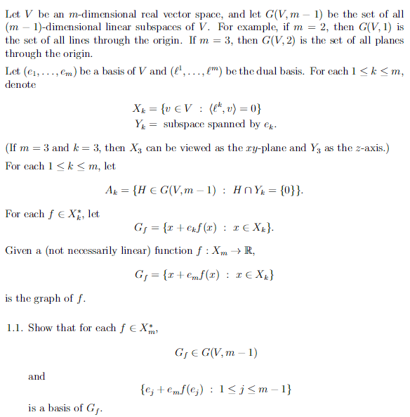 Solved Let V be an m-dimensional real vector space, and let | Chegg.com