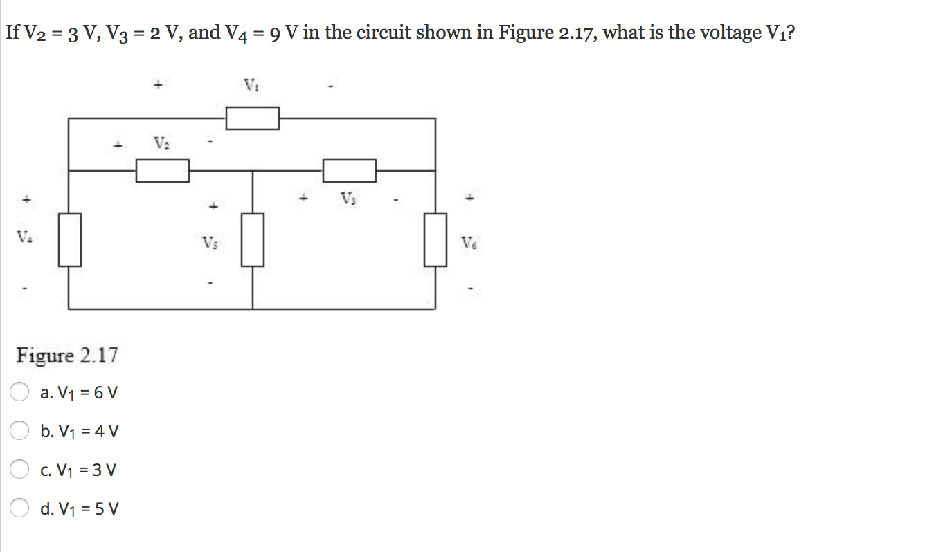 Solved If V2 = 3 V, V3 = 2 V, and V4 = 9 V in the circuit | Chegg.com