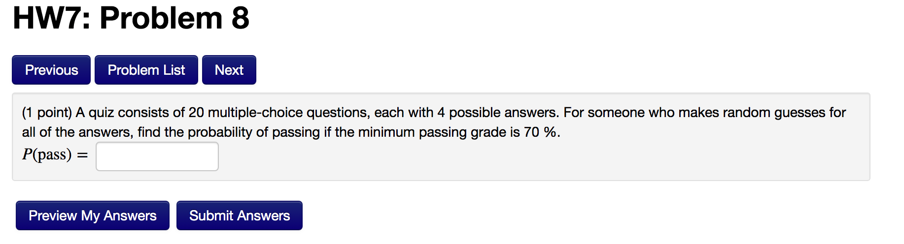 Solved HW7: Problem 8 Previous Problem List Next (1 point) A | Chegg.com