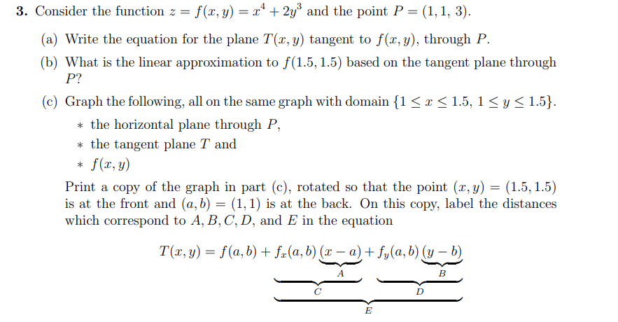 Solved Consider the function \\( z=f(x, y)=x^{4}+2 y^{3} \\) | Chegg.com