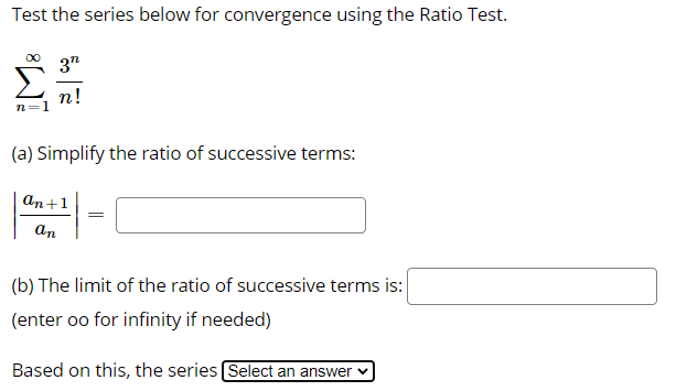 Solved Test the series below for convergence using the | Chegg.com