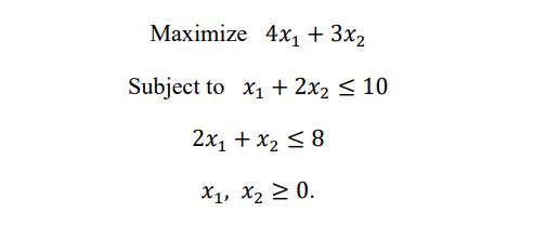 Solved Maximize 4x1+3x2 Subject to x1+2x2≤10 | Chegg.com