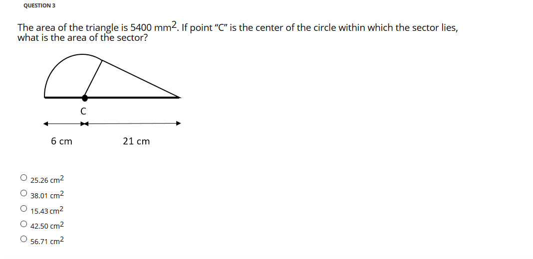 Solved The area of the triangle is 5400 mm2. If point “C” | Chegg.com